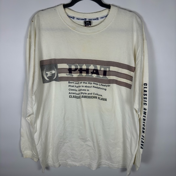 Phat Farm | Shirts | Vintage 9s Phat Farm Classic Hip Hop Culture Long ...